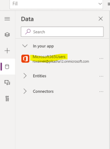 Display Office 365 User Profile Details in Power Apps
