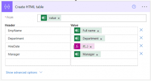 Power Automate list rows present in a table filter query - EnjoySharePoint