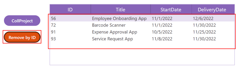 Remove an Item From a Power Apps Collection
