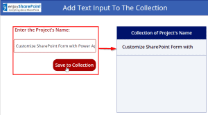 How to add text input to Power Apps collection? - Enjoy SharePoint