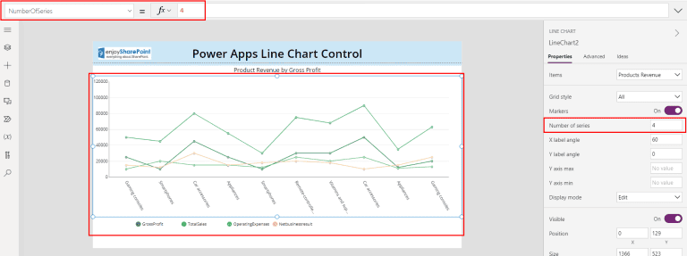 Power Apps Line Chart - How To Build It - Enjoy SharePoint
