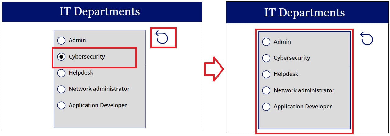 Reset or Deselect Radio Button in Power Apps With Examples