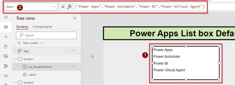 Power Apps List box Control [Complete Guide] - Enjoy SharePoint