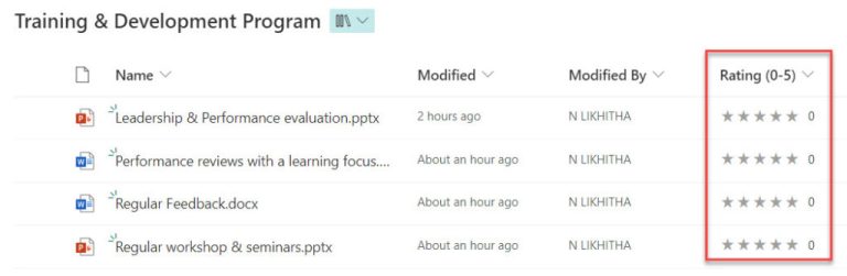 SharePoint Online Rating Column - Enjoy SharePoint