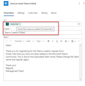 Create a Team using Power Automate in Microsoft Teams