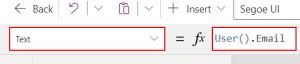 Get Current User Information in Power Apps