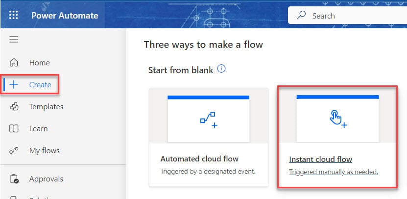 How To Create An Instant Cloud Flow In Power Automate Enjoy Sharepoint