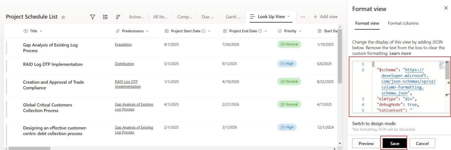 SharePoint List Formatting by JSON Using Lookup Value