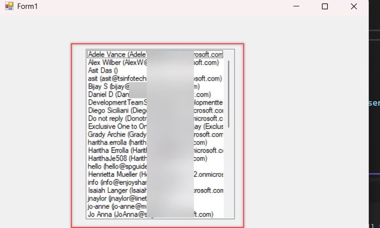 Display User Names From Azure AD using Microsoft Graph API
