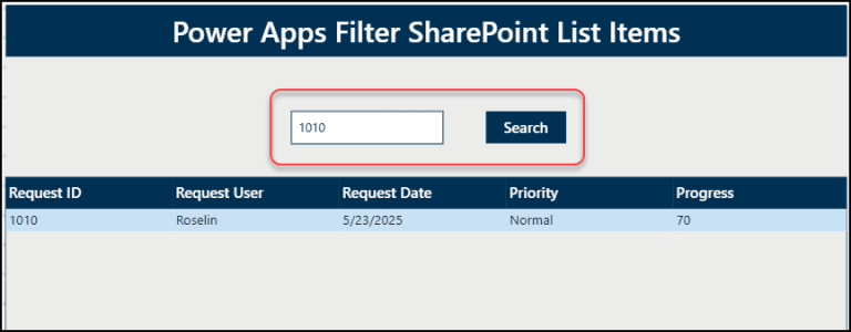 How to Filter SharePoint List Items in Power Apps