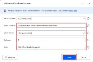 Extract Tables from a PDF using Power Automate Desktop