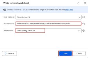 Extract Tables from a PDF using Power Automate Desktop