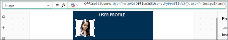 Display Office 365 User Profile Details in Power Apps