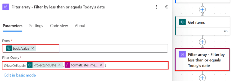 How to Filter an Array by Date in Power Automate?