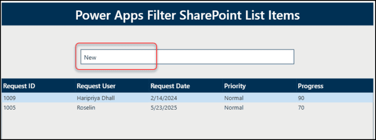 How to Filter SharePoint List Items in Power Apps