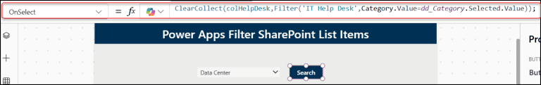 How to Filter SharePoint List Items in Power Apps