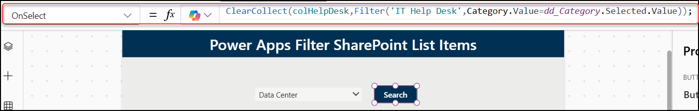 How to Filter SharePoint List Items in Power Apps