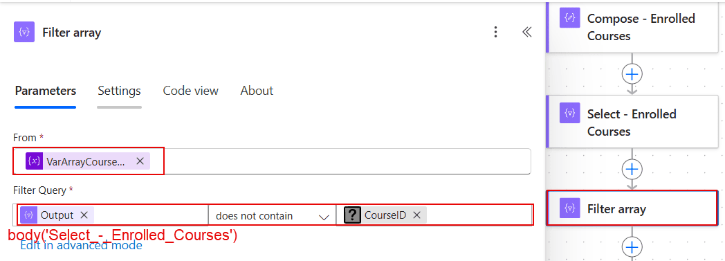 Filter an Array by Another Array in Power Automate