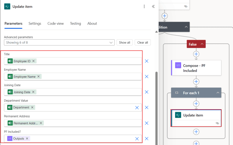 Update SharePoint List Items from Excel using Power Automate