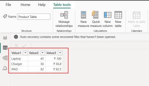Power BI Table Visual | Create a Table in Power BI