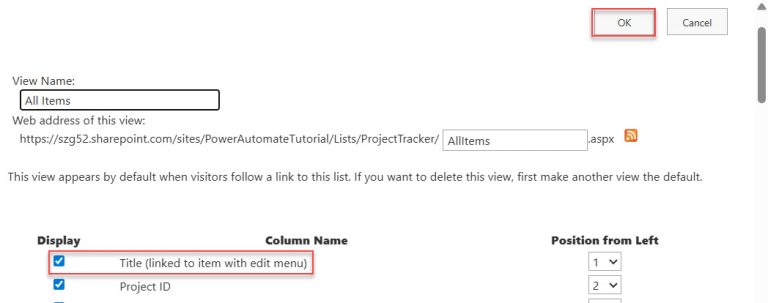 SharePoint List Title Column [Remove or Hide Title Column]
