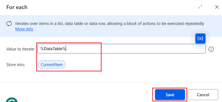 Get Values from Data Table using Power Automate Desktop