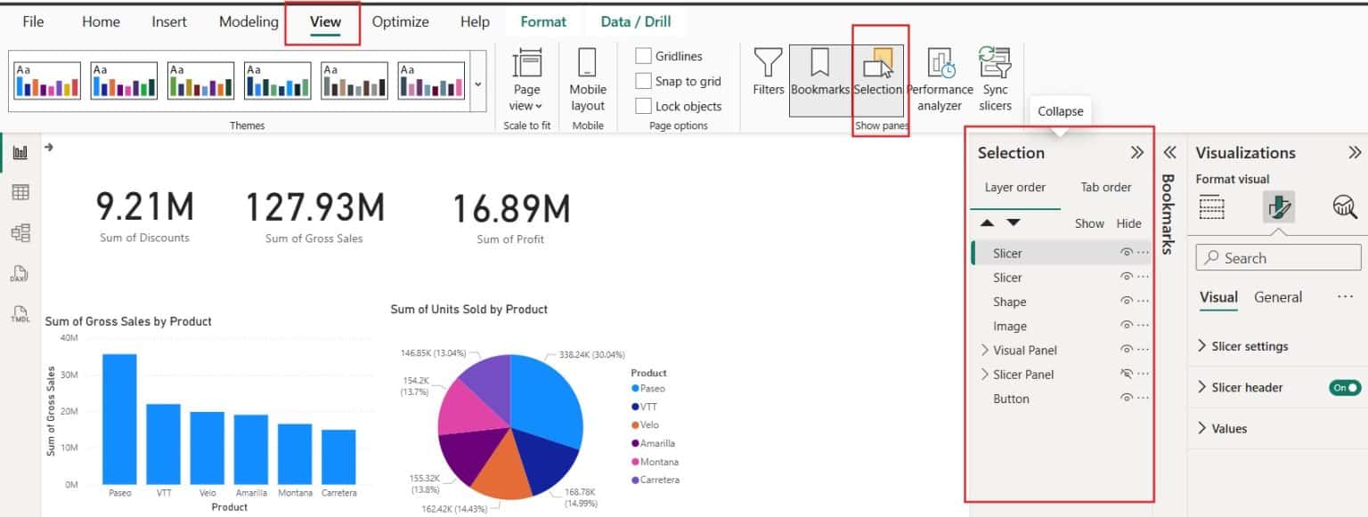 Create a Power BI Slicer Panel