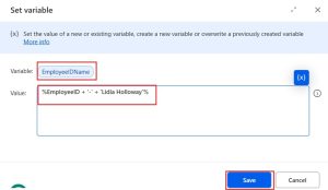 Power Automate Desktop Concatenate Strings