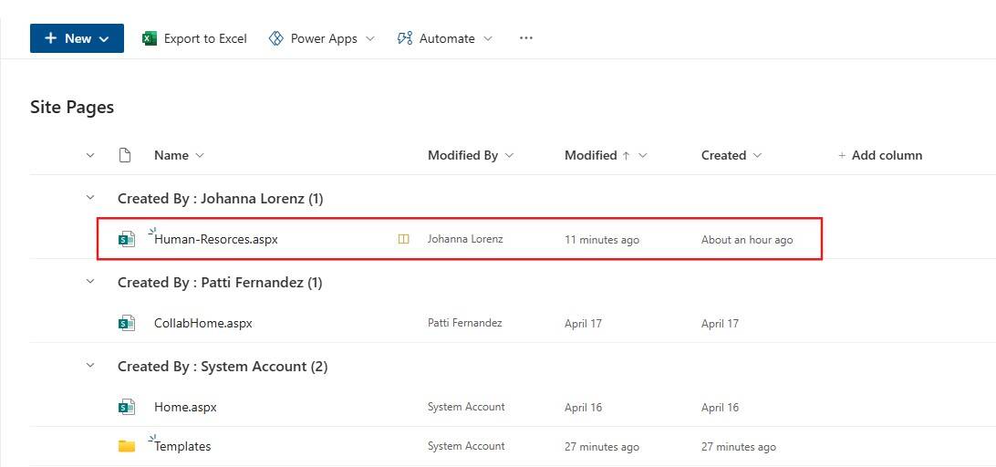 Create Page Templates in SharePoint Online