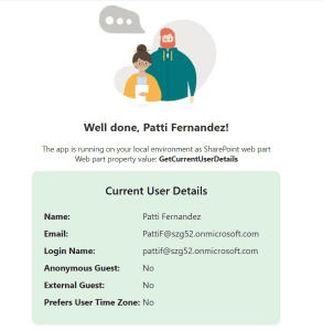 Display Current User Name in SPFx Client Side Web Part