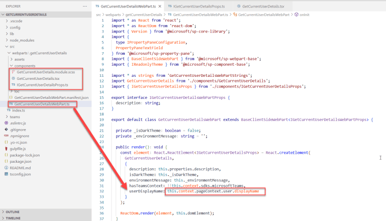 Display Current User Name in SPFx Client Side Web Part