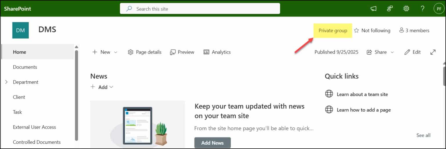 Change a SharePoint Site From Private to Public