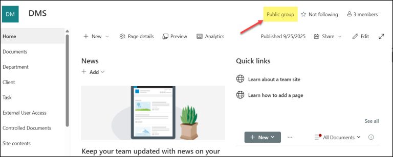 Change a SharePoint Site From Private to Public