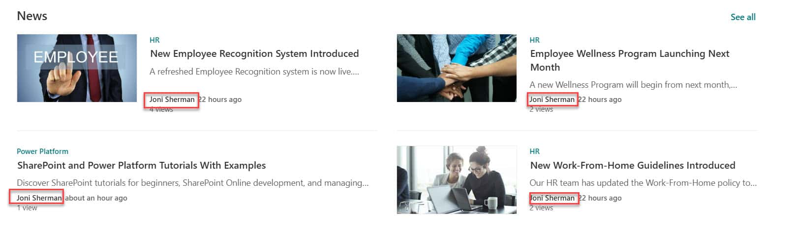 SharePoint Online News Web Part [Display Engaging Content] - Enjoy ...