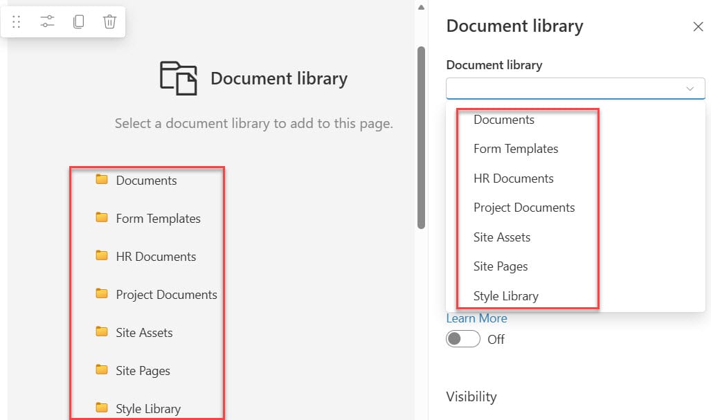 SharePoint Online Document Library Web Part