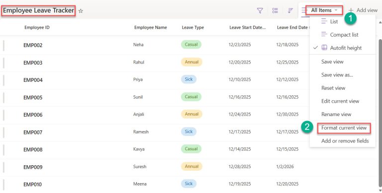 SharePoint List Conditional Formatting Based on Date