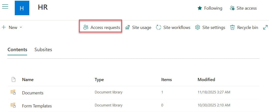 Access Requests in SharePoint Online - Enjoy SharePoint