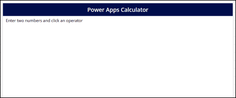 How to Create Calculator in Power Apps