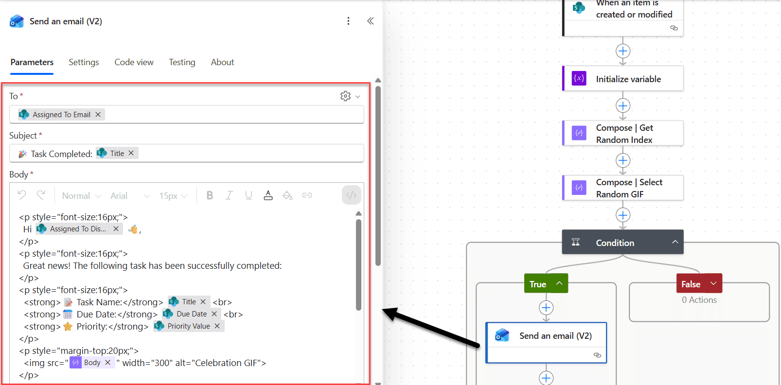 Embed GIFs in Outlook and Teams using Power Automate