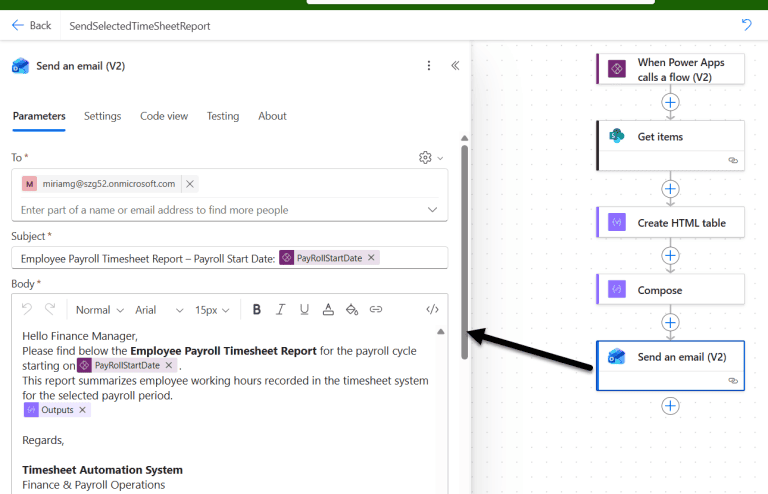 Send Table Reports From Power Apps to Email Using Power Automate